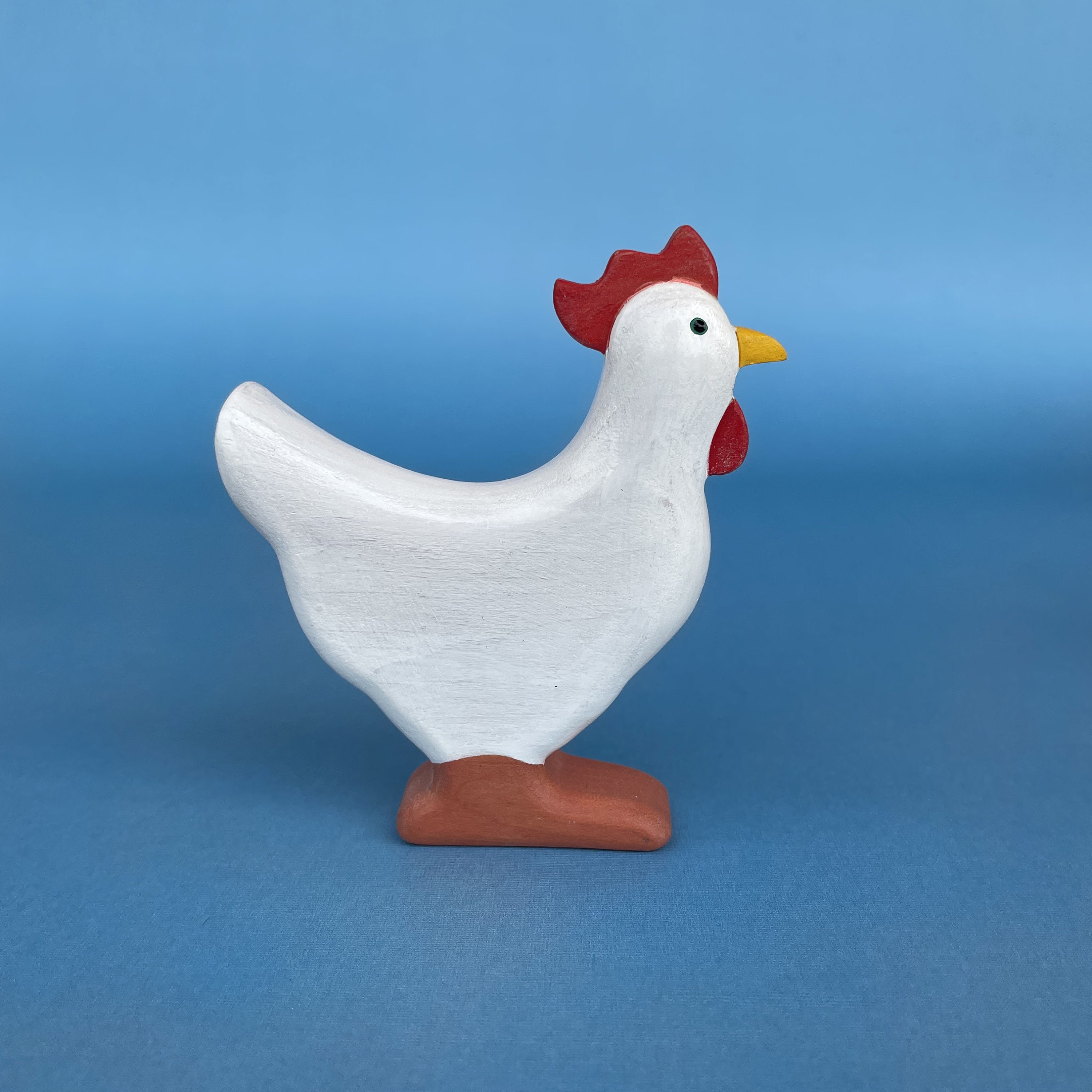 Wooden Farm Animal Toy Wooden Hen Figurine Handmade - Etsy