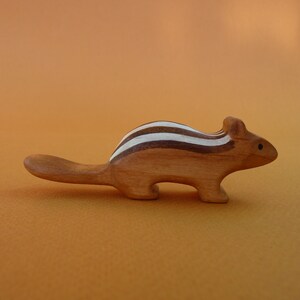 Wooden Chipmunk Figurine - Wooden Animal Toys - Forest Animal Toys ...