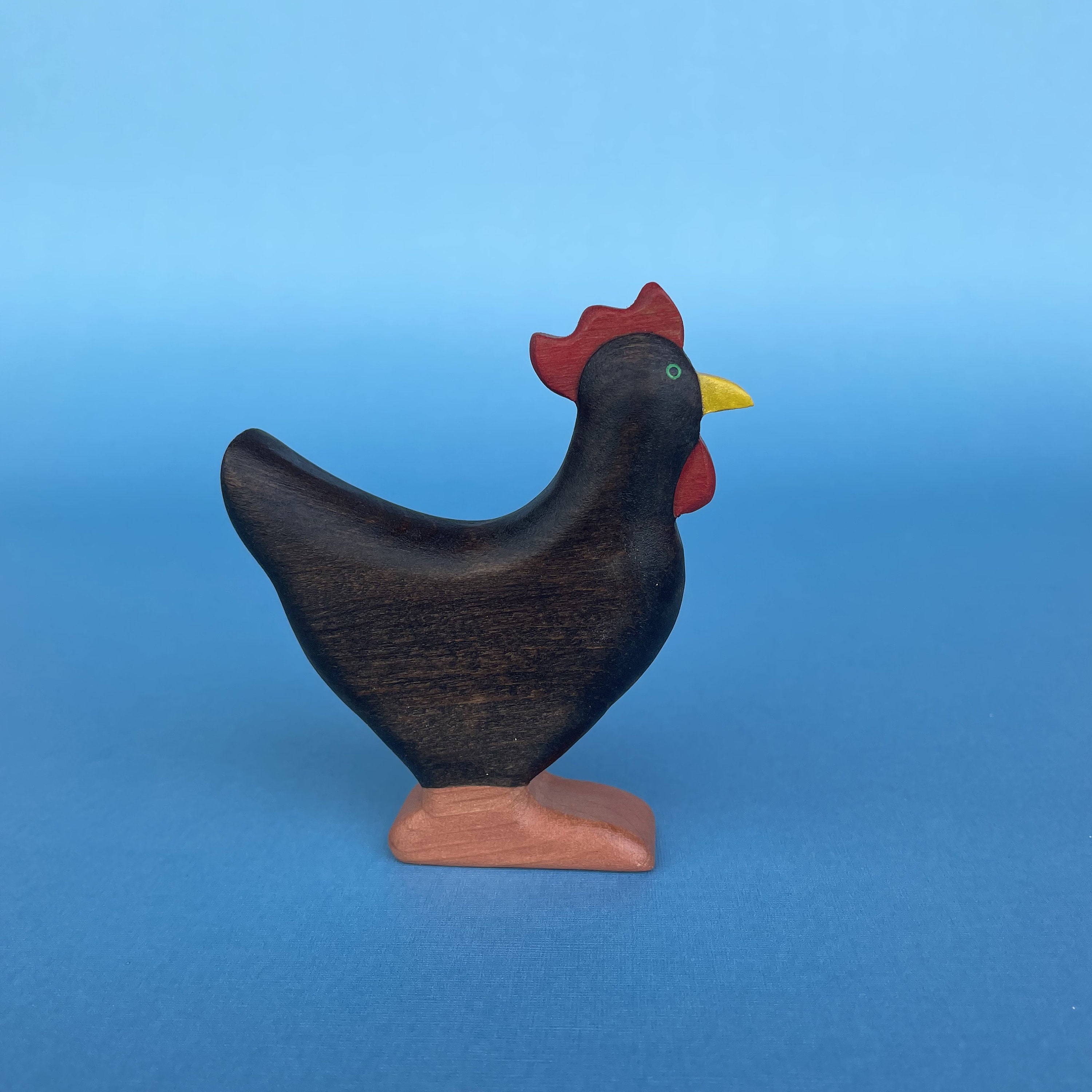 Wooden Farm Animal Toy Wooden Hen Figurine Handmade - Etsy