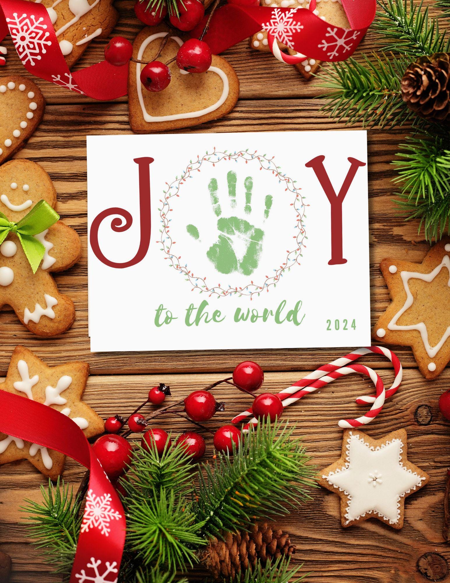 Joy Handprint Art 2024, Kids Christmas Craft, Baby & Toddler Printable ...