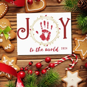 Joy Handprint Art 2024, Kids Christmas Craft, Baby & Toddler Printable ...