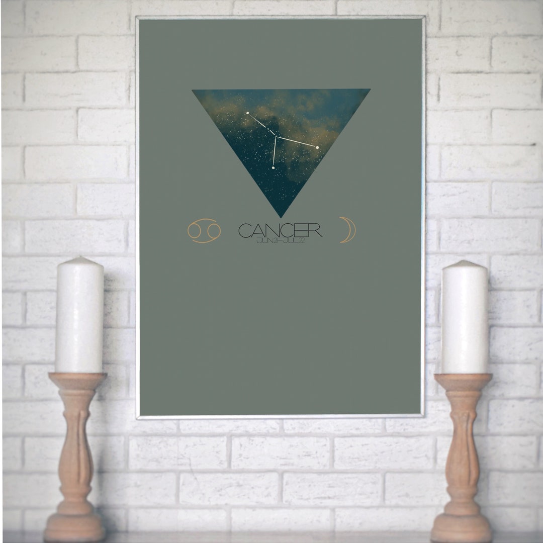 Cancer Zodiac - Printable Digital Art - Download for Decor, Wallpaper ...