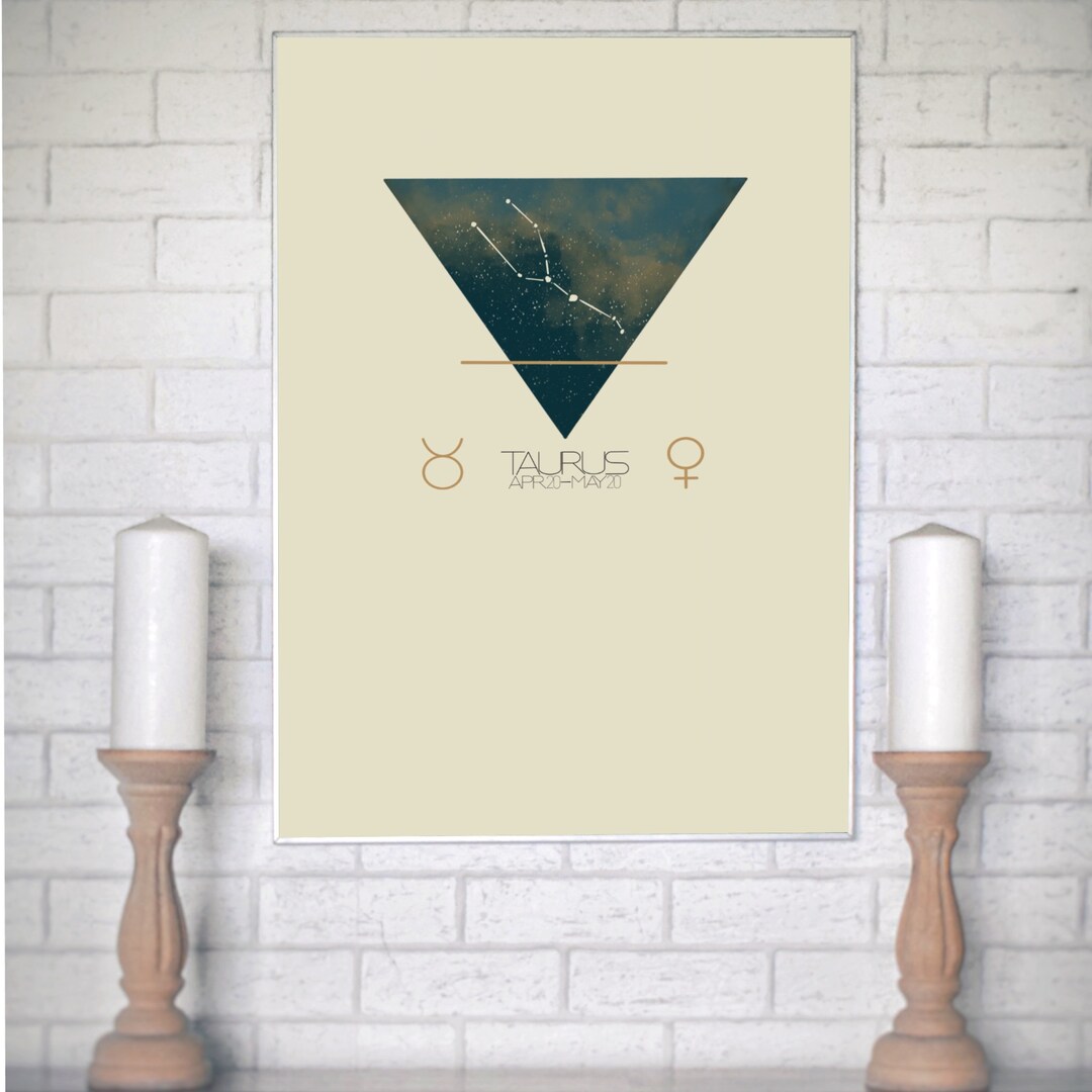 Taurus Zodiac - Printable Digital Art - Download for Decor, Wallpaper ...