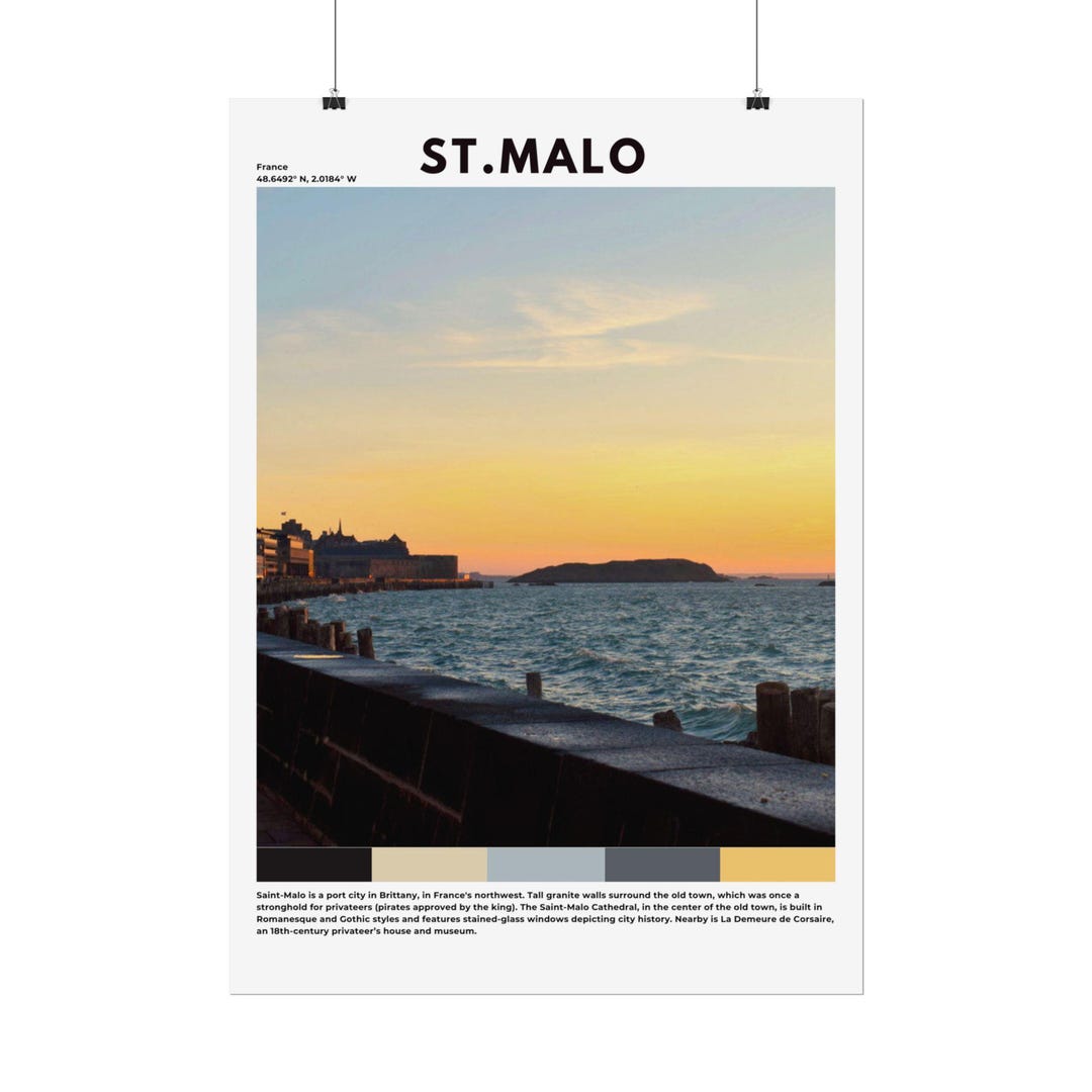 Destination Poster Rolled Posters, Travel Print St. Malo Photography ...