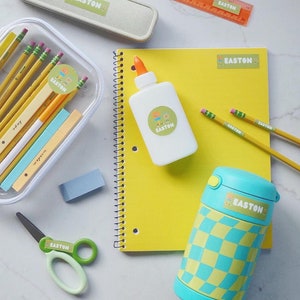 Durable School Name Label Back to School Sticker for Kids Cute ...