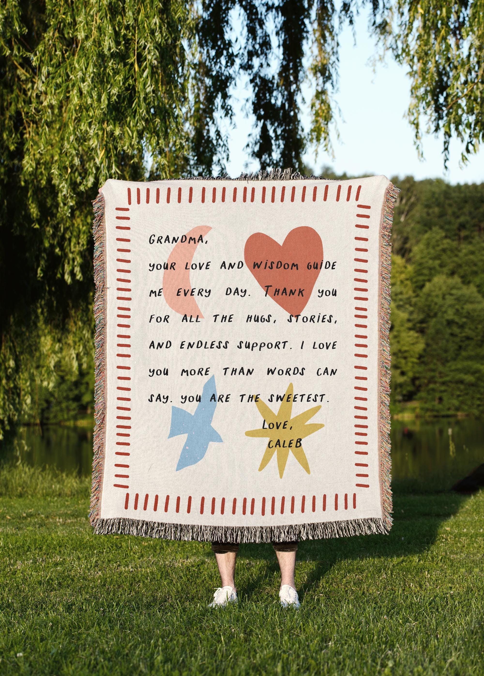 Personalized Baby Blanket With Custom Message – Soft Woven Cotton ...