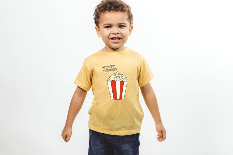 Funny Kids Shirt Popcorn Shirt for Kids Movie Night Outfit Youth ...