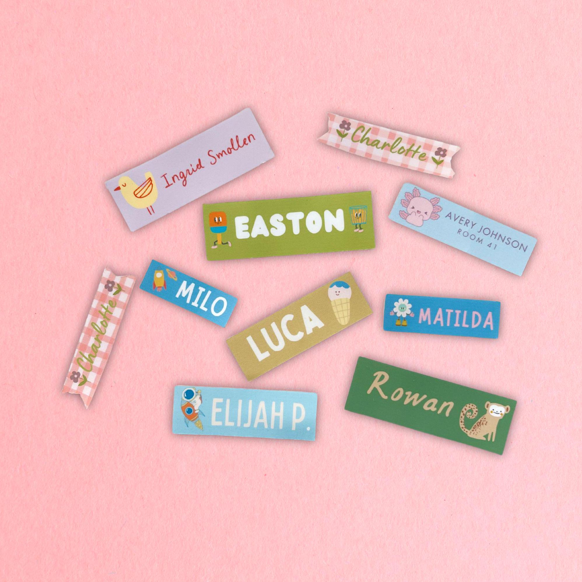 Custom Name School Label for Kids Cute Durable Lunchbox Sticker Water ...