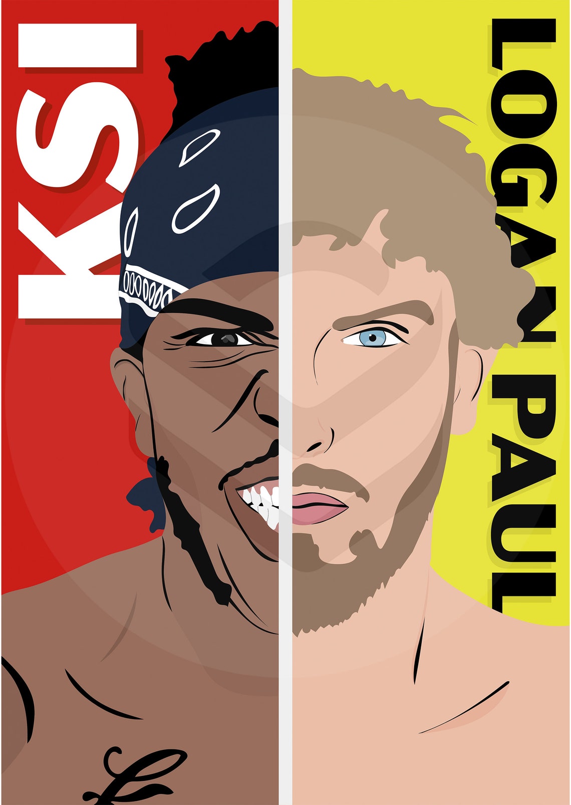 KSI Logan Paul Art TV Youtube Minimal Poster Print Wall Art Gift A3 ...