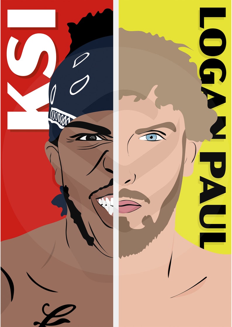 Ksi Logan Paul Art Tv Youtube Minimal Poster Print Wall Art T A3 Digital Download Etsy