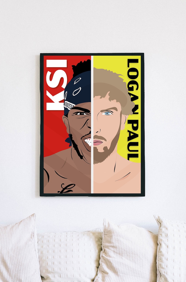 KSI Logan Paul Art TV Youtube Minimal Poster Print Wall Art Gift A3 ...