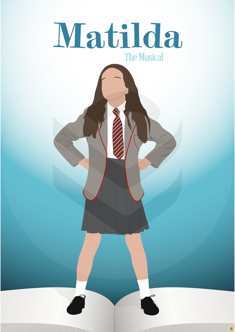 Matilda the Musical Art TV Alternative Minimal Poster Print Wall Art ...