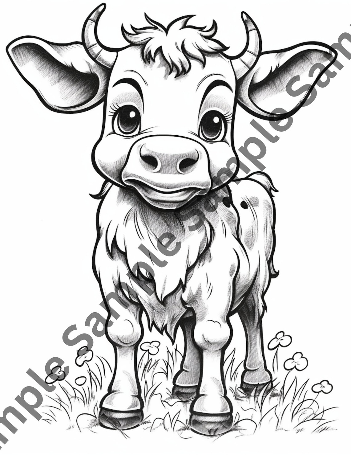 PDF Print Cute Cow Coloring Book: 26 Pages of Joyful Cow Illustrations ...