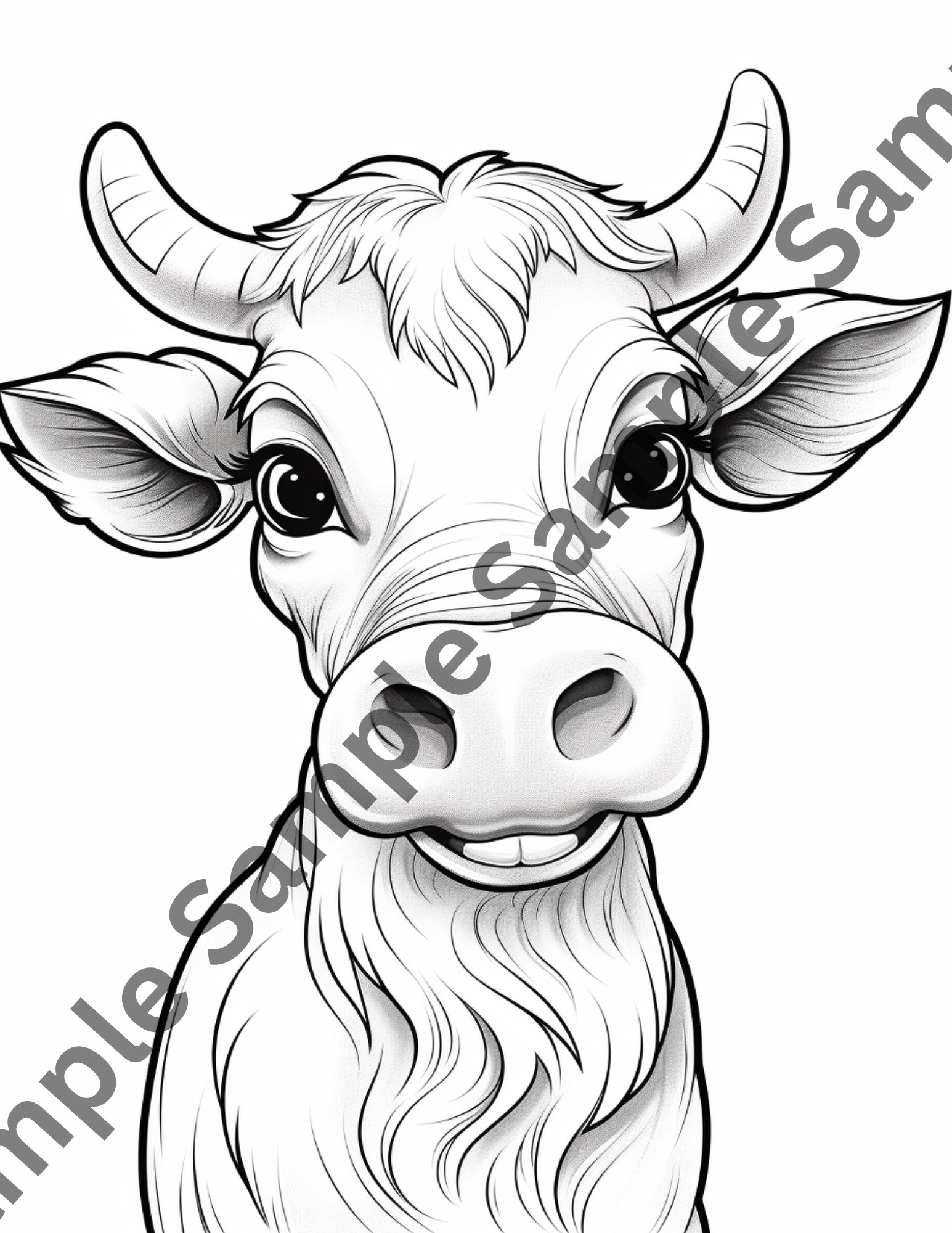 PDF Print Cute Cow Coloring Book: 26 Pages of Joyful Cow Illustrations ...