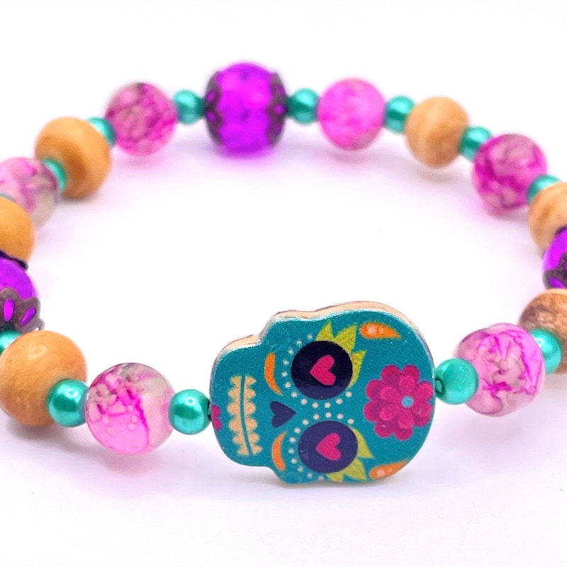 Sugar Skull Bracelet - Etsy