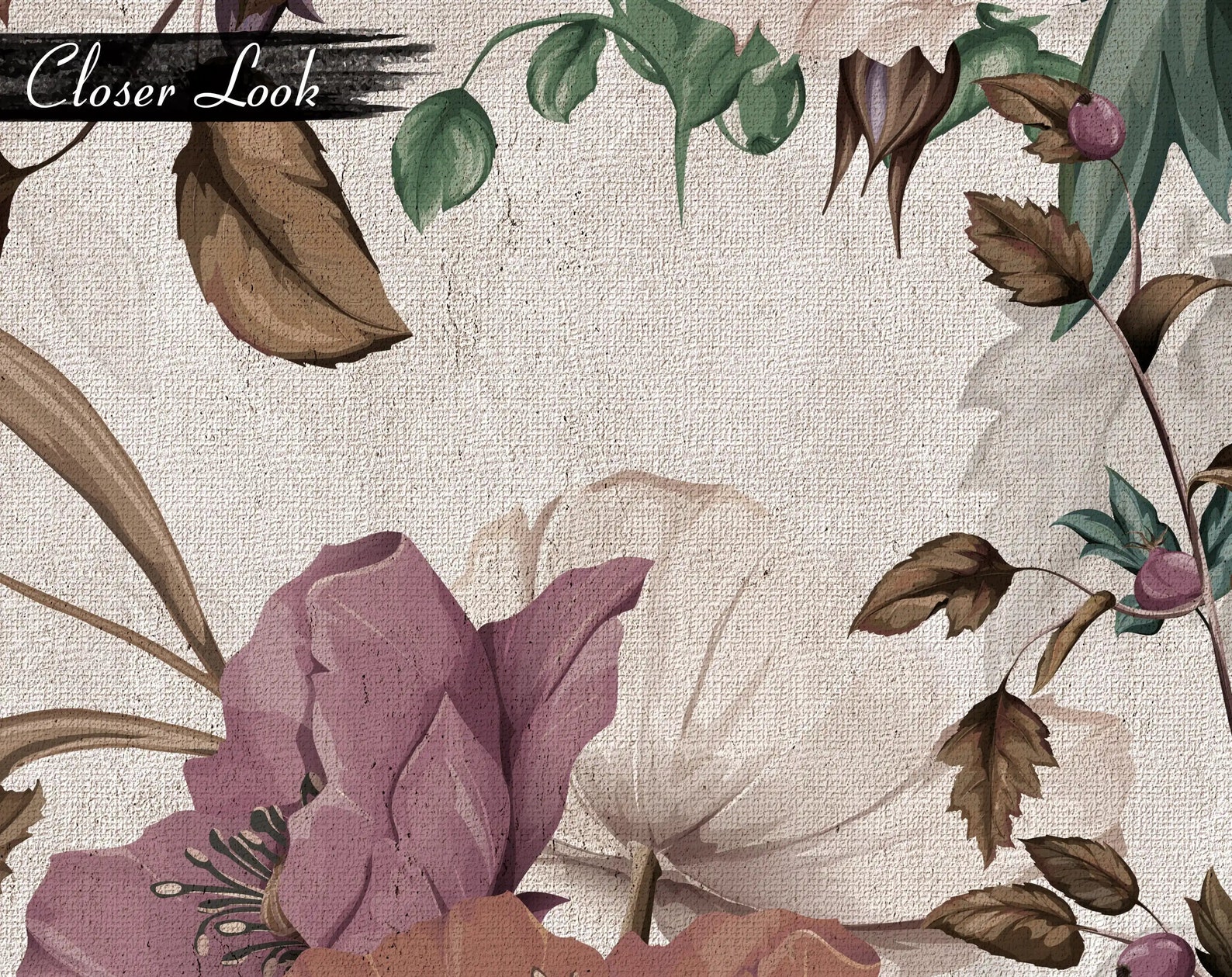 Peel and Stick Wallpaper Floral Large Purple Flowers Design, Adhesive ...