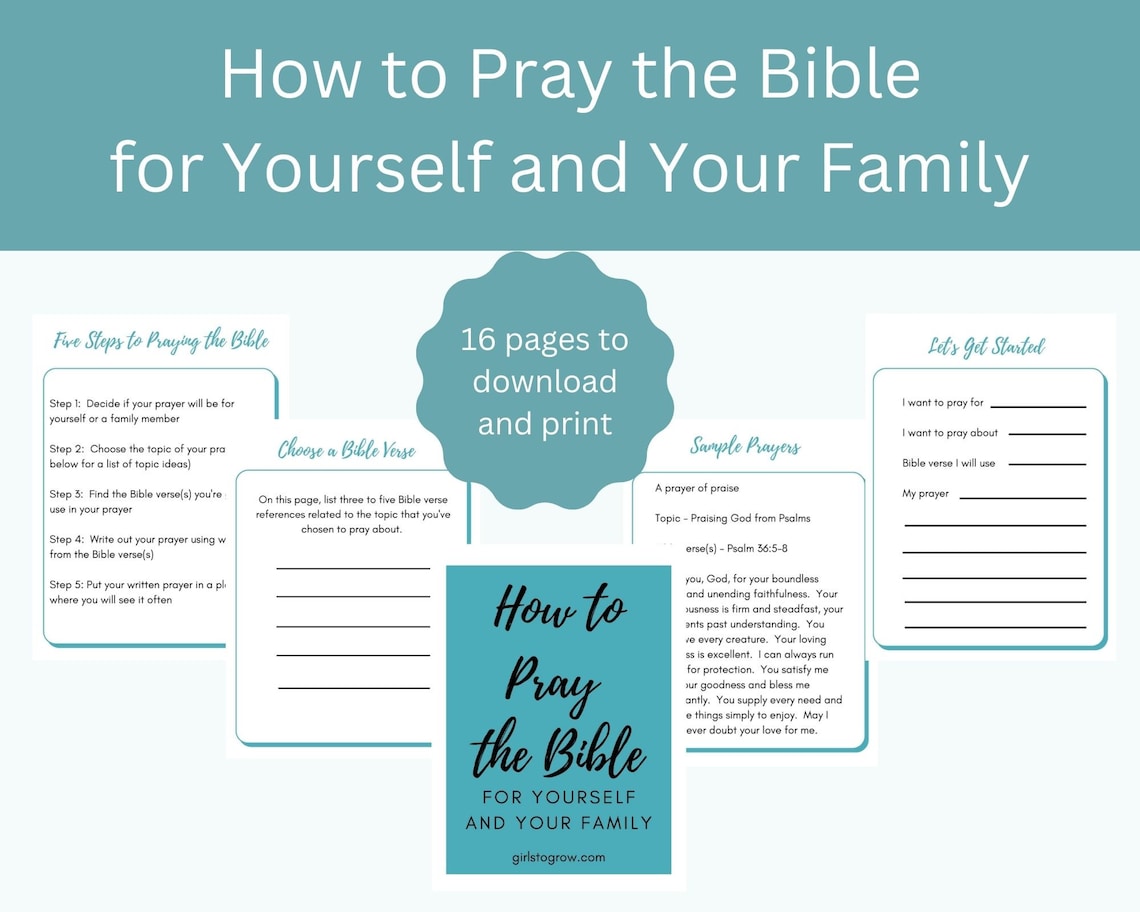 Printable Prayer Guide | How to Pray the Bible for Yourself and Your ...
