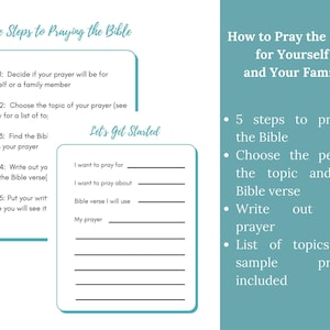 Printable Prayer Guide | How to Pray the Bible for Yourself and Your ...