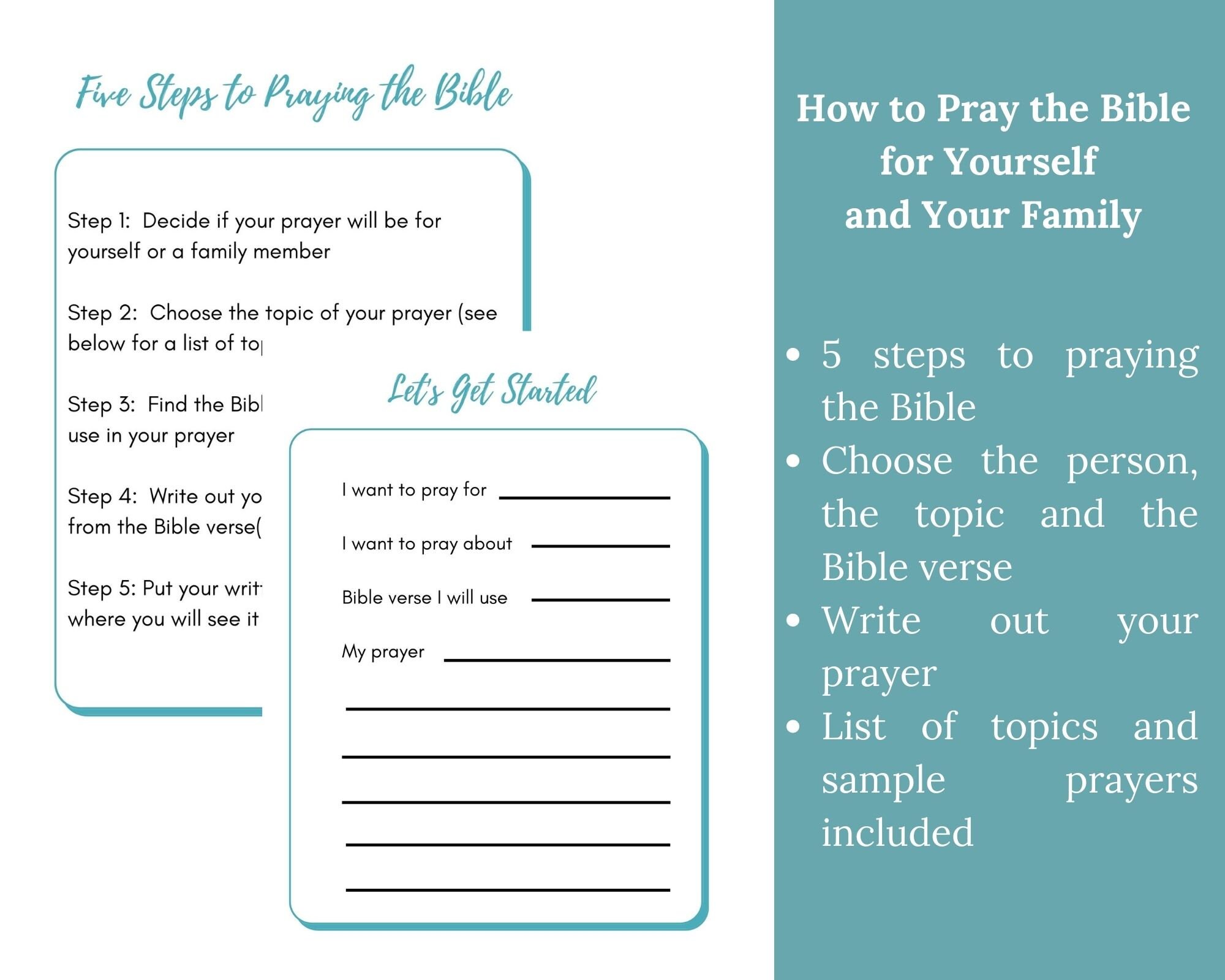 Printable Prayer Guide | How to Pray the Bible for Yourself and Your ...