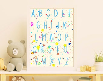 Colorful Alphabet Chart - Etsy