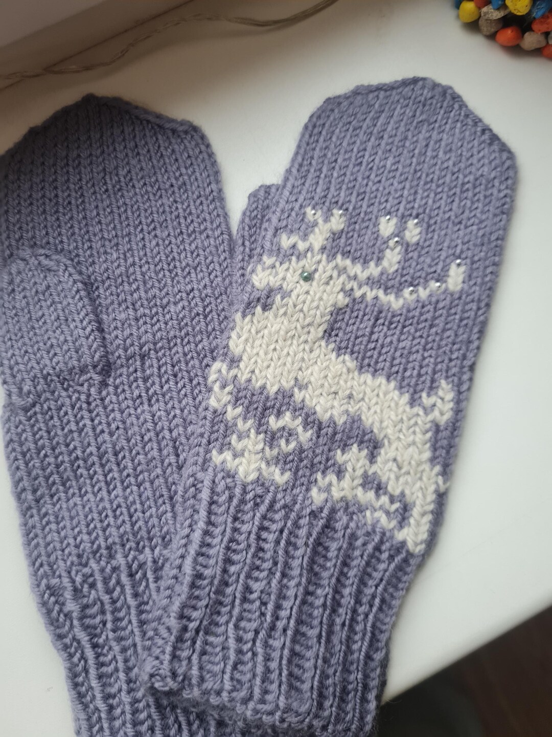 Cozy Winter Mittens With Charming Deer Embroidery - Perfect for Gifting ...