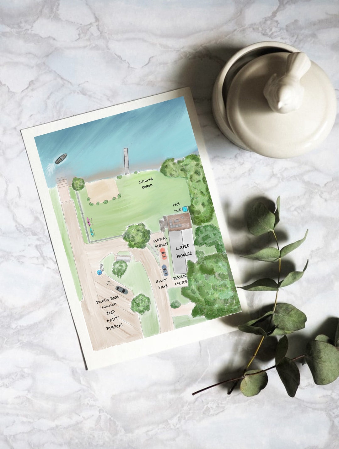 Custom Digital Property Map, Airbnb Map, Rental Map, Guest Map - Etsy ...