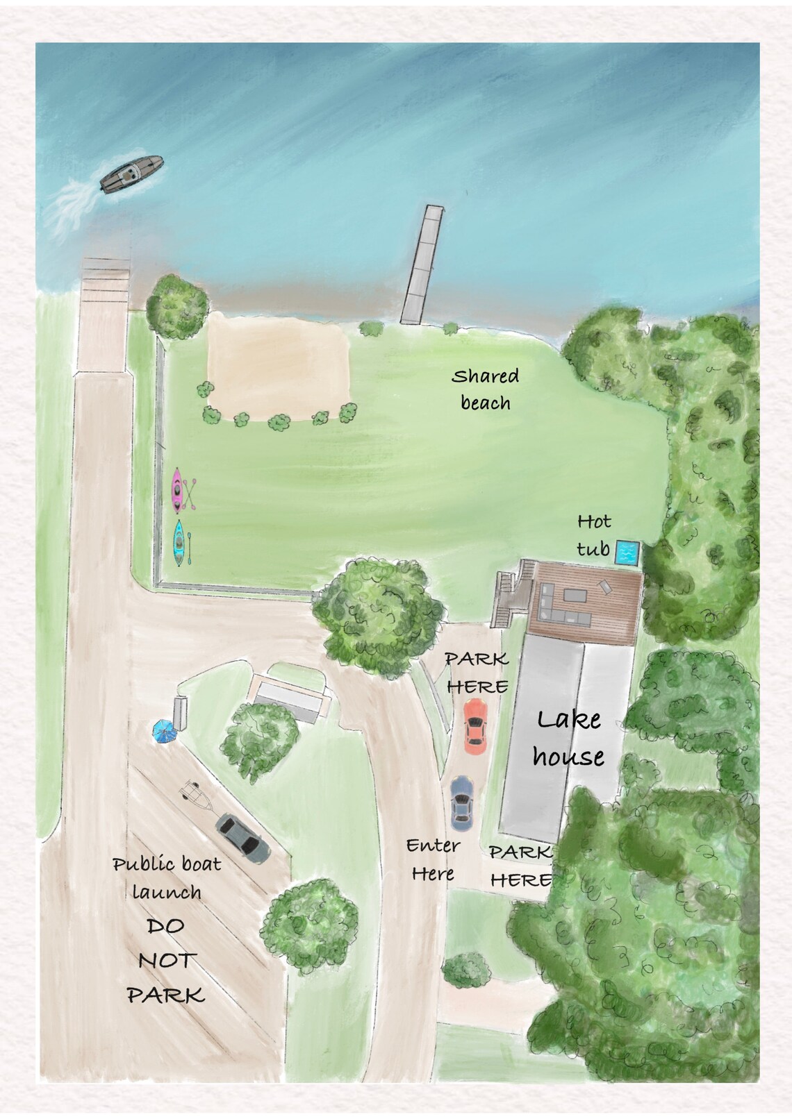 Custom Digital Property Map, Airbnb Map, Rental Map, Guest Map - Etsy ...