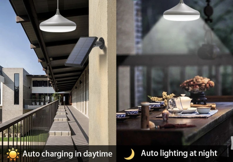 Solar Powered Pendant Ceiling Light. Available One Yellow . - Etsy