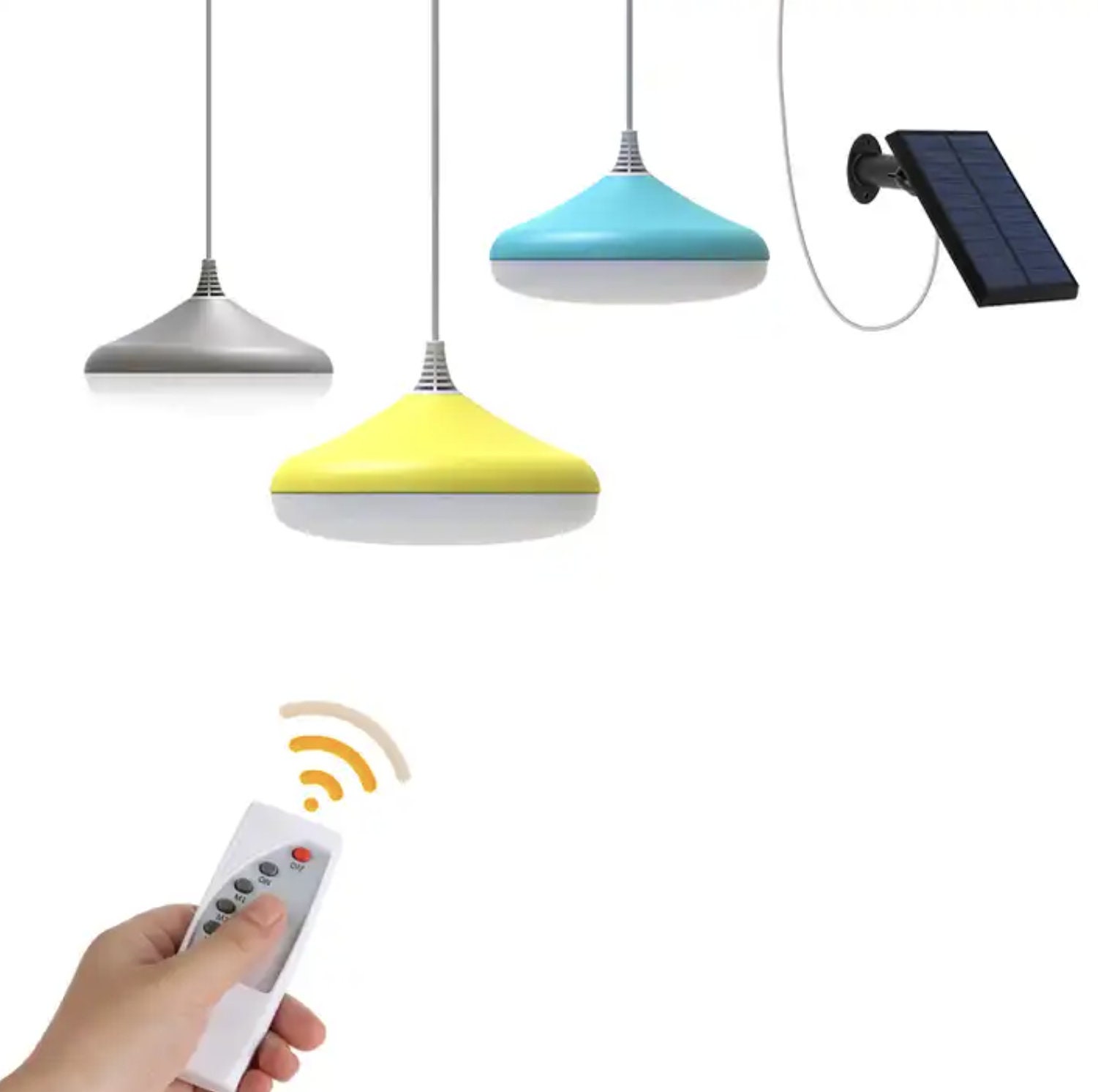 Solar Powered Pendant Ceiling Light. Available One Yellow . - Etsy