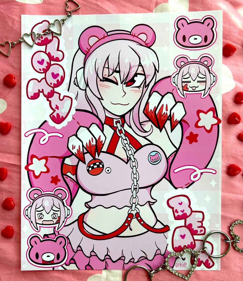 Super Sonico Gloomy Bear 8x11 Art Print - Etsy