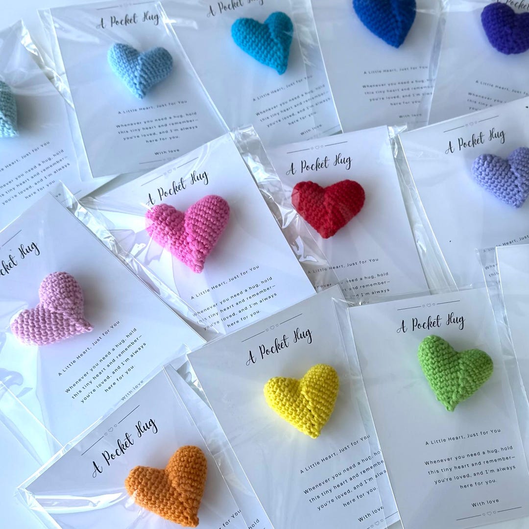 Crochet Pocket Hug , Thoughtful Gift for Loved Ones, Small Sentimental ...