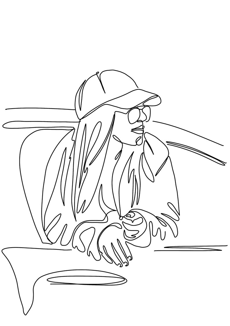 Custom One Line Drawing Simple Line Art Commission Portrait - Etsy