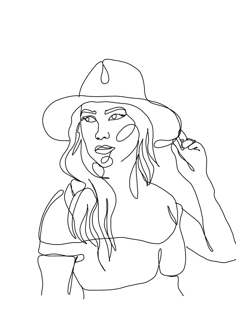 Custom One Line Drawing Simple Line Art Commission Portrait - Etsy ...