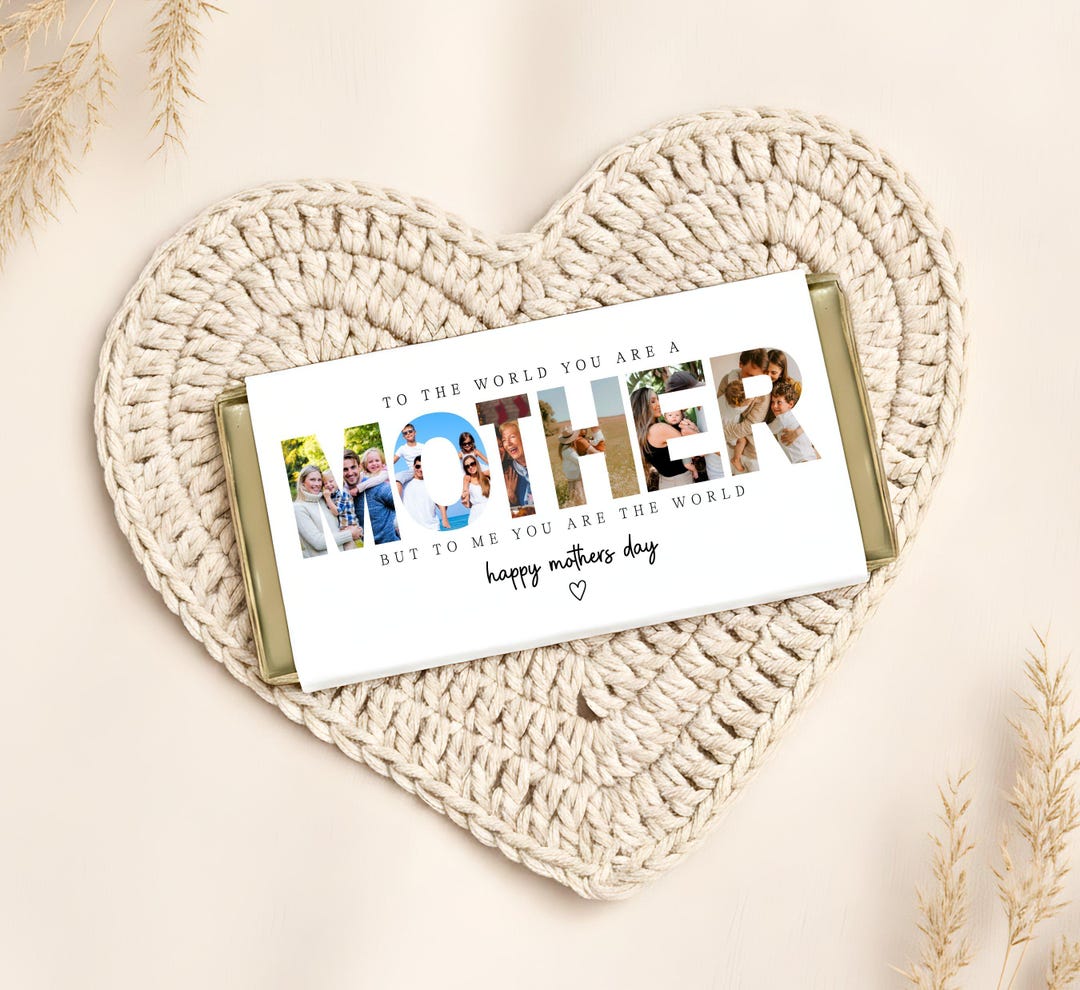 Personalized Chocolate Bar Wrapper, Mothers Day Gift From Son or ...