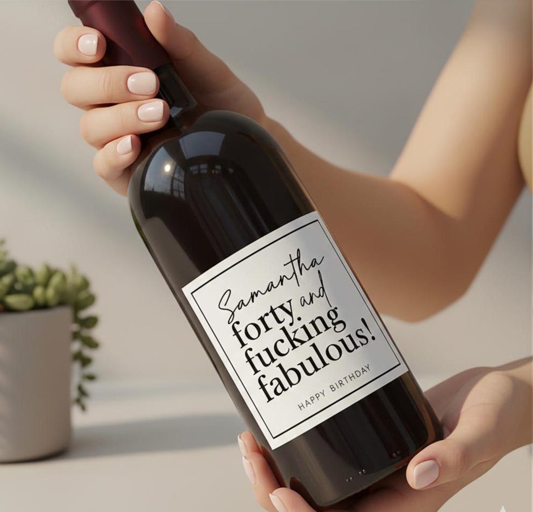Personalized Thirty, Forty, Fifty, Sixty and Fucking Fabulous Bottle ...