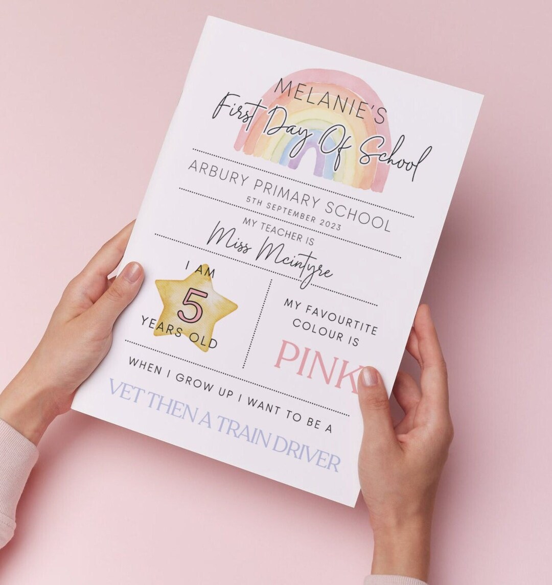 First Day of School Print, Back to School Print, First Day of School ...