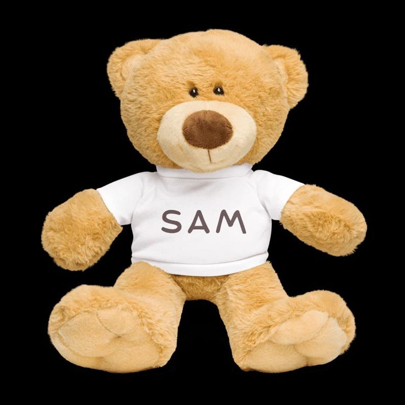 Personalized Teddy Bear Gift Custom Name Plush With T-shirt Perfect for ...
