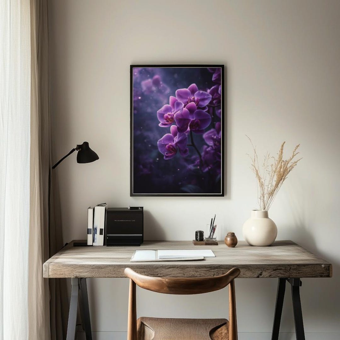 Pastel Orchid Glow | 1 of 1 | Digital AI Art | Instant Download ...