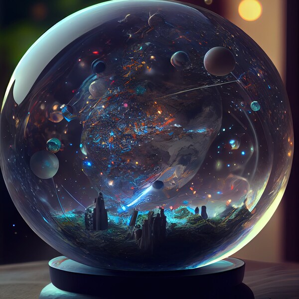 Planets Abstract Art - Etsy