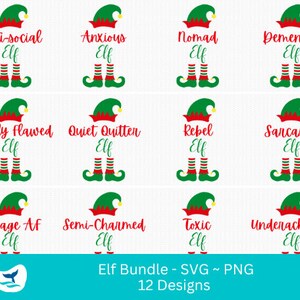 Elf SVG Bundle, Christmas SVG Bundle, Layered SVG, Sarcastic Bundle ...