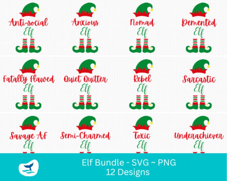 Elf SVG Bundle, Christmas SVG Bundle, Layered SVG, Sarcastic Bundle ...