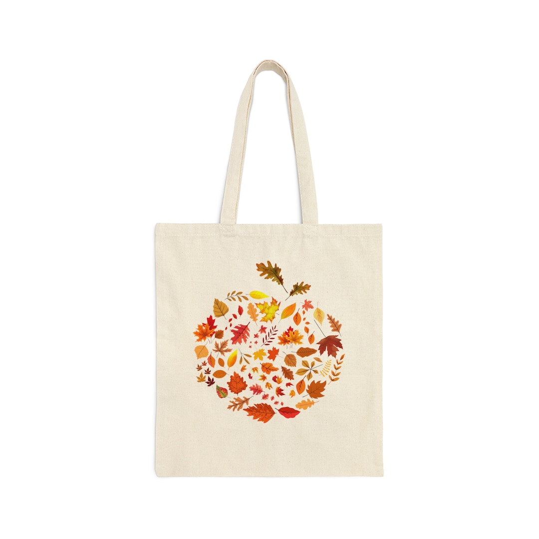 Cute Fall Colors Tote Bag Autumn Leaves Turning Foliage Apple - Etsy