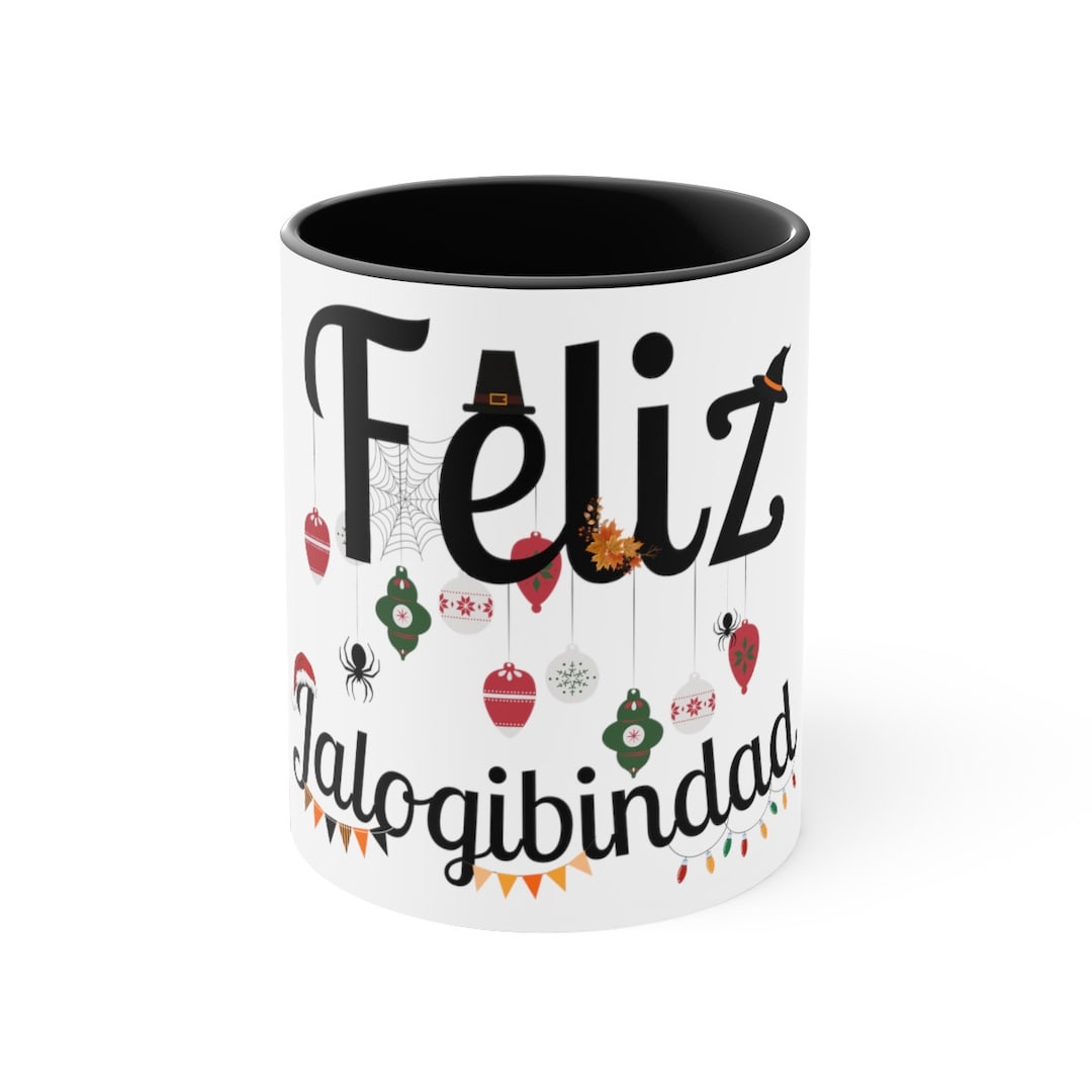 Boricua Mixed Holiday Mug Taza Halloween Coffee Cup Acción De Gracias ...