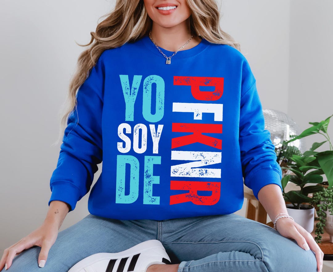 YO SOY De PFKNR Sweatshirt Puerto Rico Flag Colors Crewneck Pullover ...