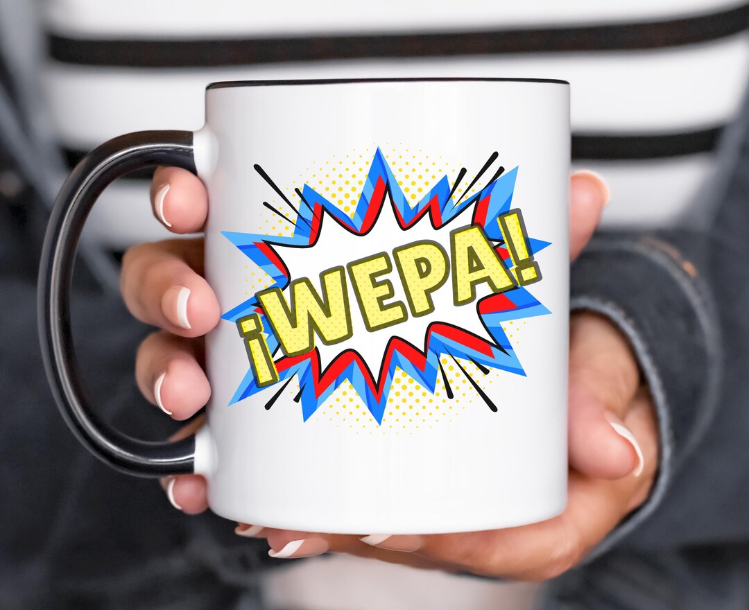 WEPA BORICUA MUG Puerto Rico Comic Book Graphic Style 11 Oz Coffee Cup ...
