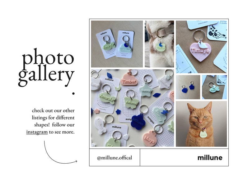 Circle Pet Tag, Lightweight Custom 3D Printed Tags - Etsy