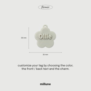 Flower Pet Tag, Lightweight Custom 3D Printed Tags - Etsy