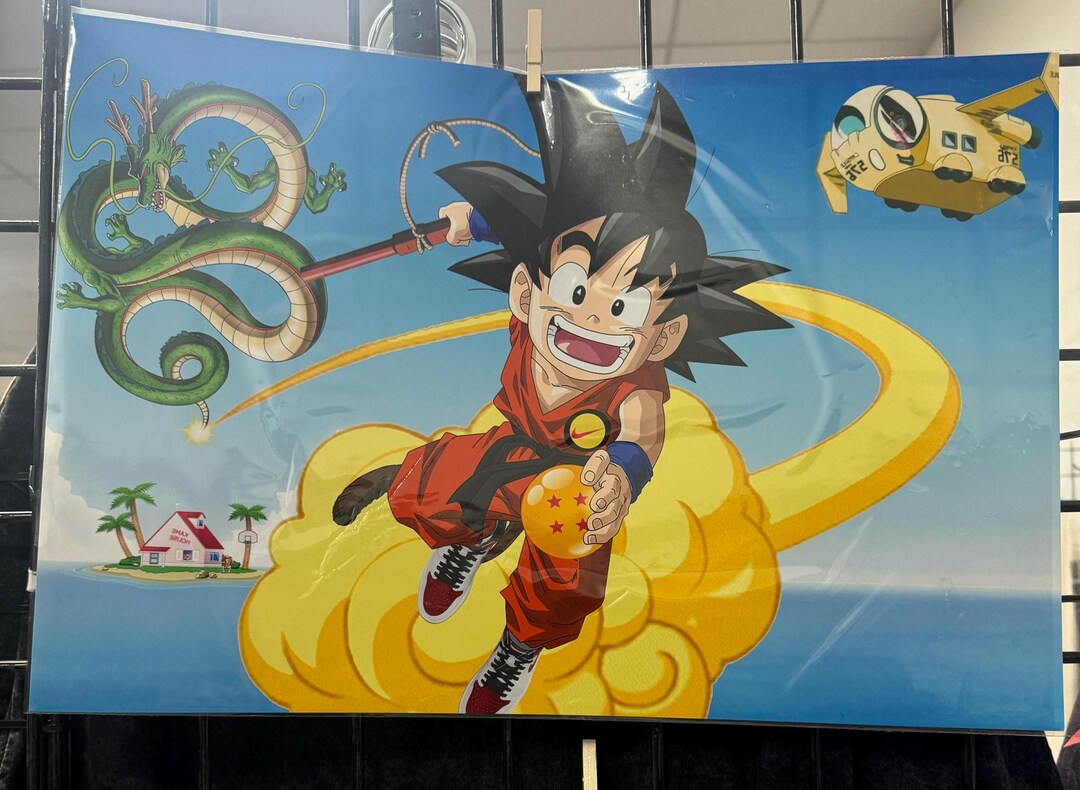 Kid Goku Poster, Dragon Ball Z Wall Art, Rolled Canvas Print, Anime ...