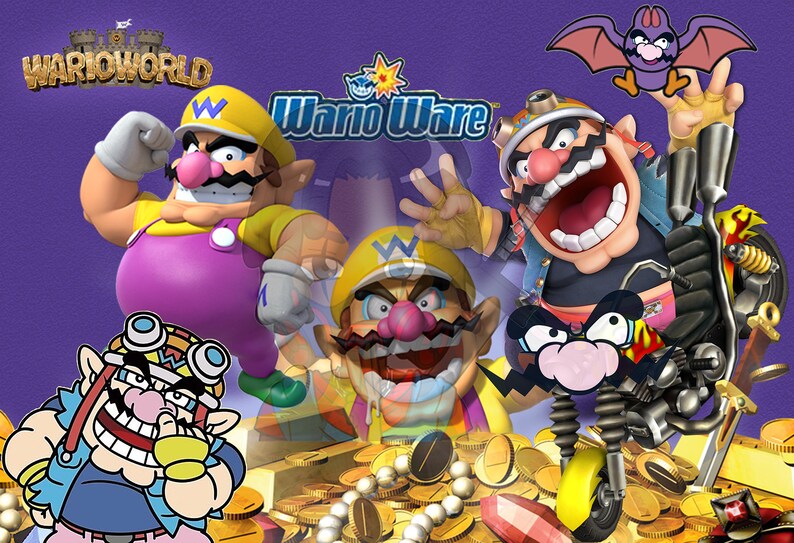 Wario Poster, Wario World Wall Art, Super Mario Bros. Digital Print - Etsy