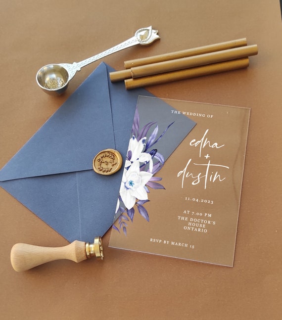 Acrylic Wedding Invitation Acrylic Wedding Invitations - Etsy